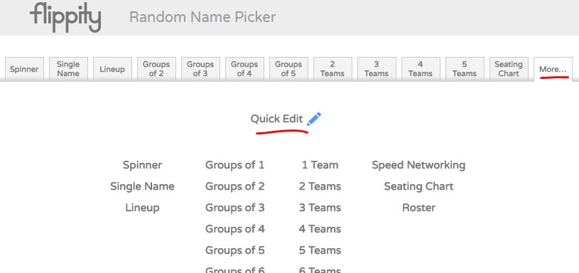 Flippity Random Name Picker Random Name Generator – TCEA TechNotes