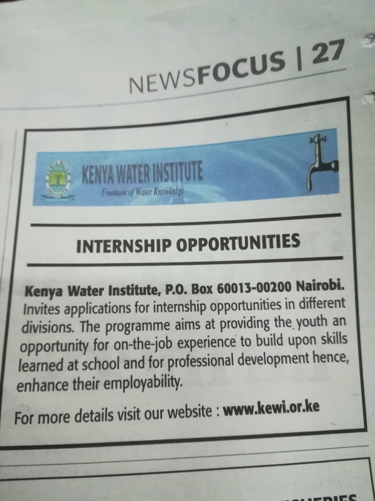KEWI Massively Looking For Interns - Youth Village Kenya
