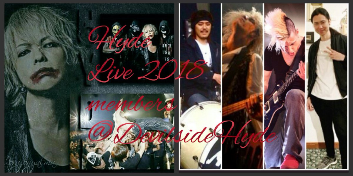 Hyde( Team account) on Twitter: "HYDE LIVE 2018 SUPPORT MEMBERS - Ryo Yamagata(drums): OLDCODEX ...