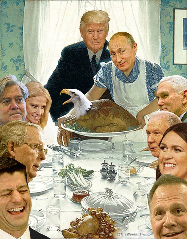 Norman Rockwell Thanksgiving Parody