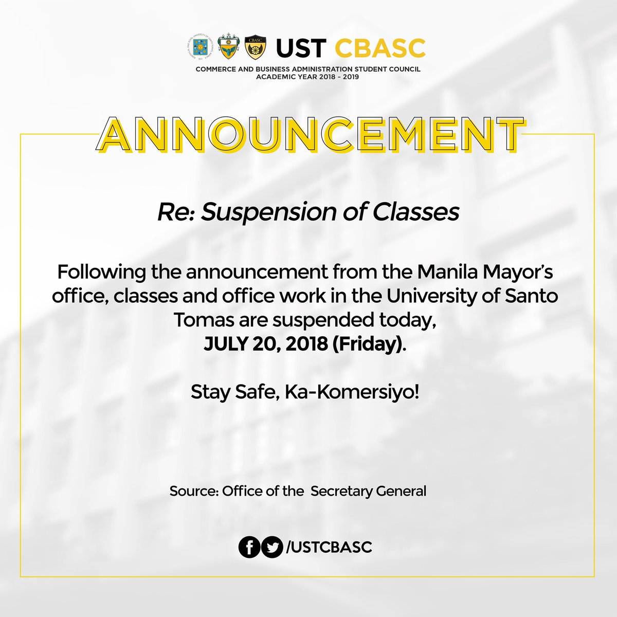 UST CBASC (@USTCBASC) | Twitter