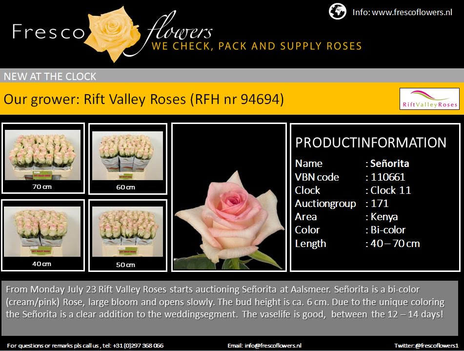 Fresco Flowers, we check, pack and supply roses