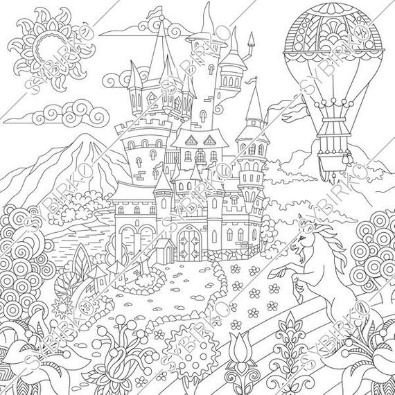 Fairy Tale Castle Coloring Pages