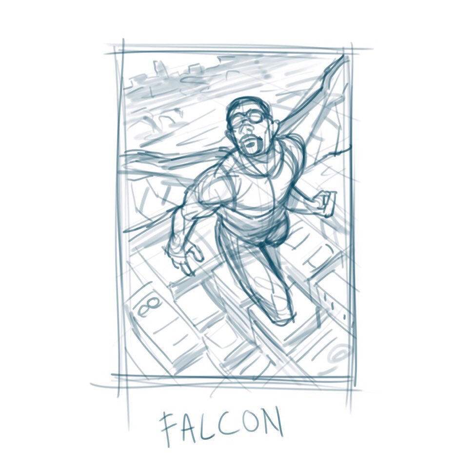 Falcon Drawing Marvel