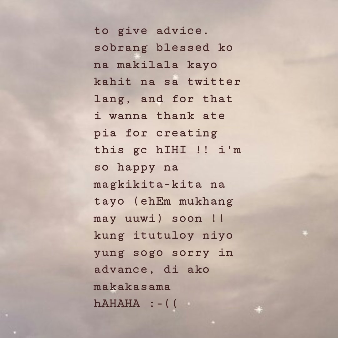 5th Monthsary Message