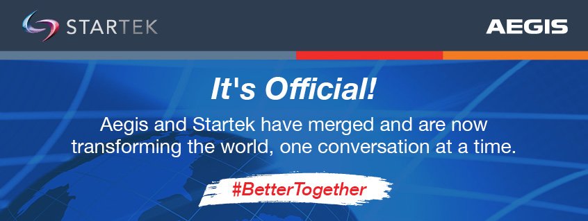Startek Global on Twitter: "It's Official! @aegisonline and @STARTEKGlobal Conclude Transaction ...