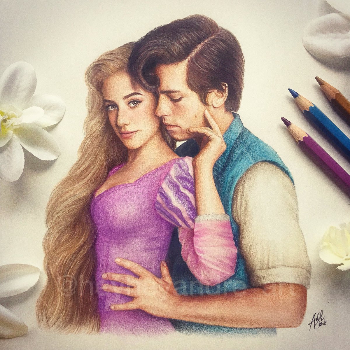 Rapunzel And Flynn Drawing