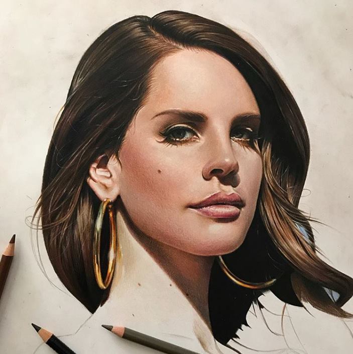 Lana Del Rey Drawing Face
