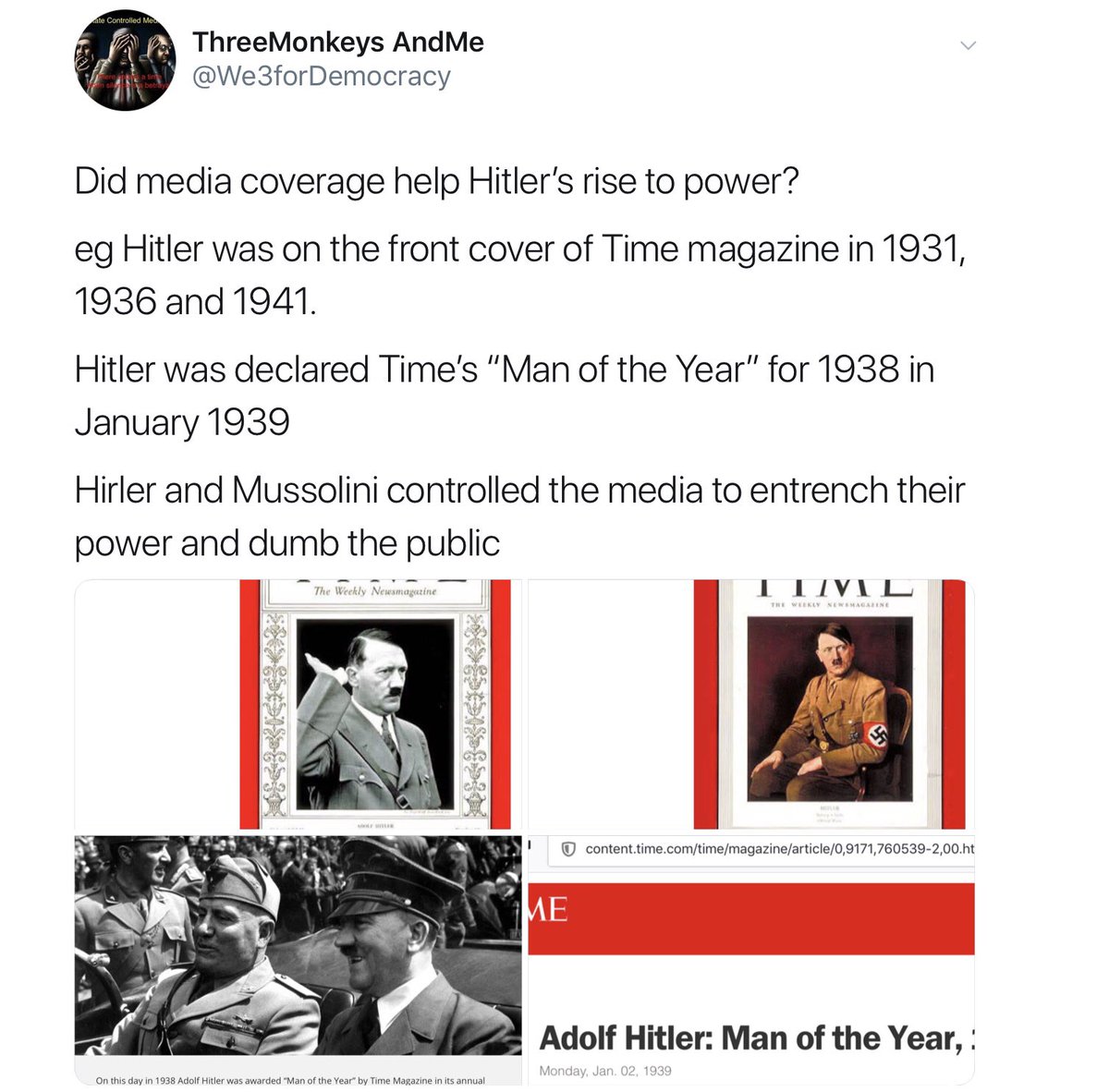 Thread by @We3forDemocracy: "Did media coverage help Hitler’s rise to ...