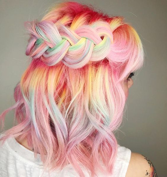 Rainbow Hair Braid Tumblr