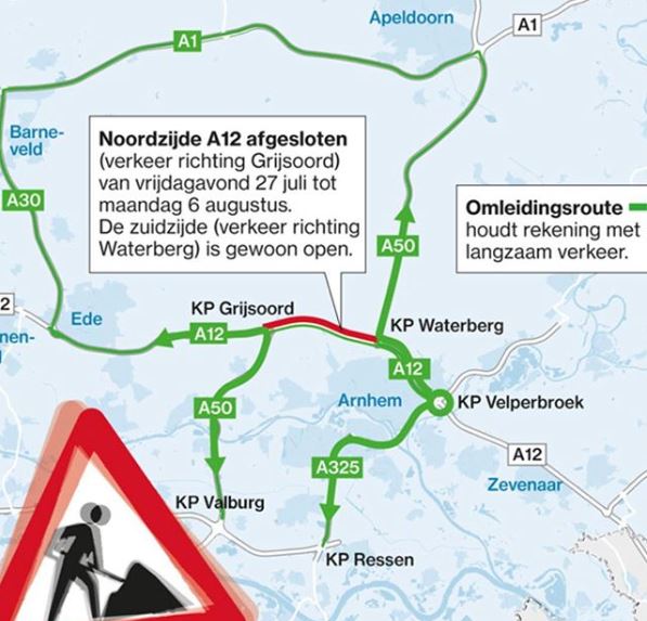 Rijkswaterstaat Verkeersinformatie on Twitter: "Vakantiegangers opgelet: de #A12 vanuit ...