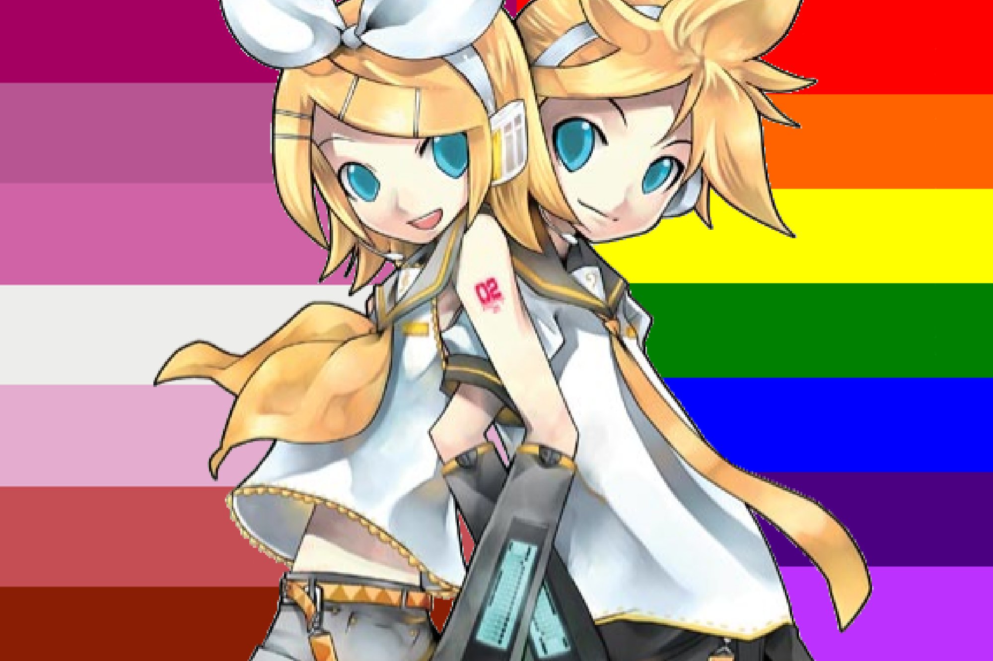 YOUR FAVORITE CHARACTER IS GAY on Twitter: "Rin Kagamine is a lesbian and Len Kagamine is gay ...