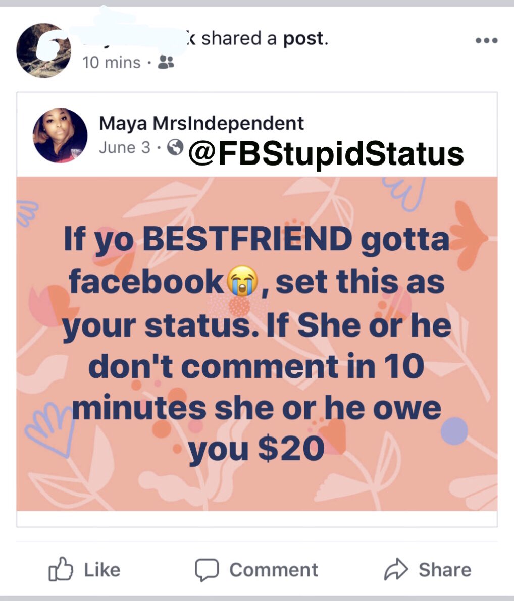 Stupid Facebook Statuses