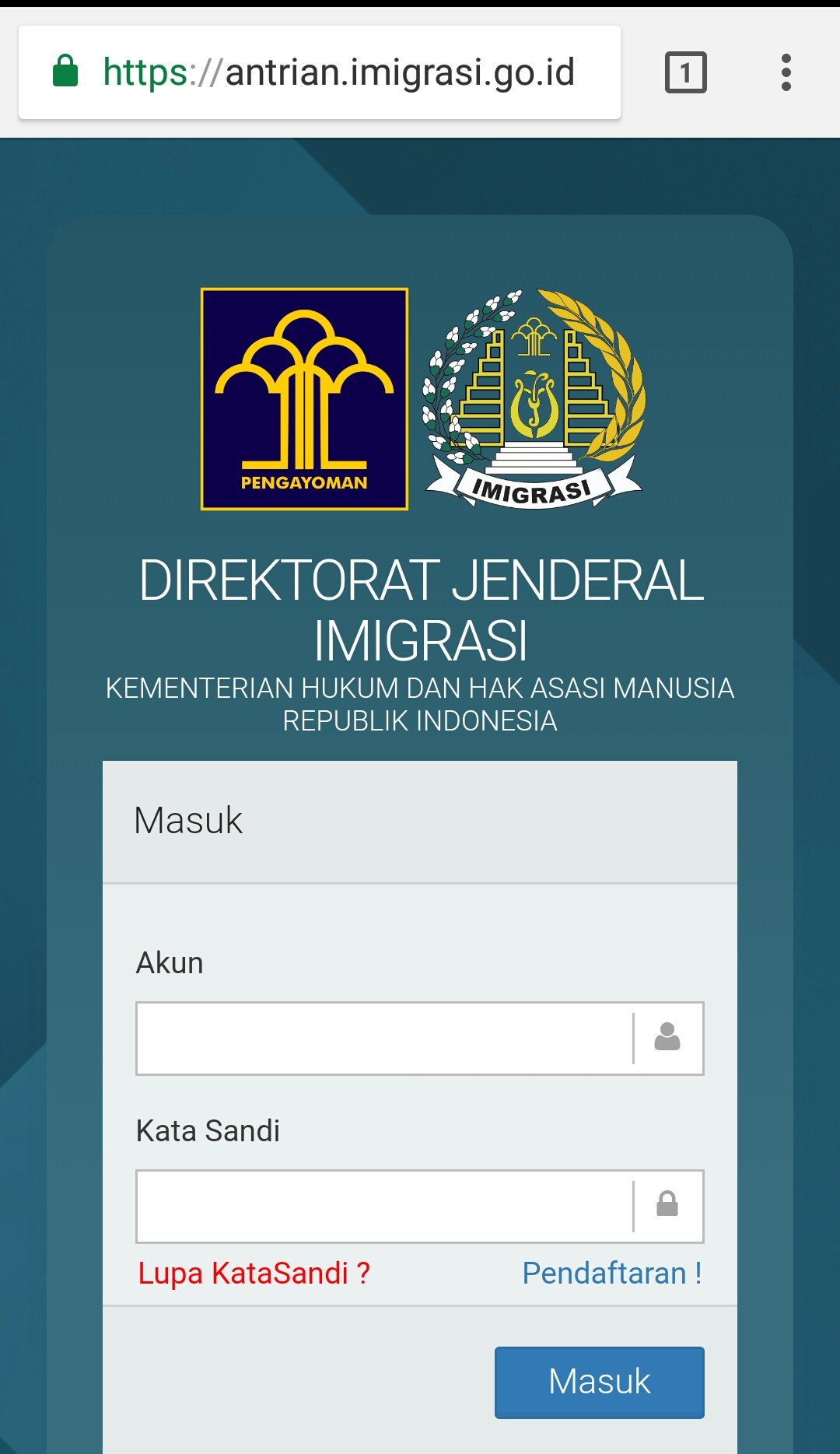 Ditjen Imigrasi on Twitter: "@billyandiawan @Kemenkumham_RI @LAPOR1708 Ini Mido juga lagi akses ...