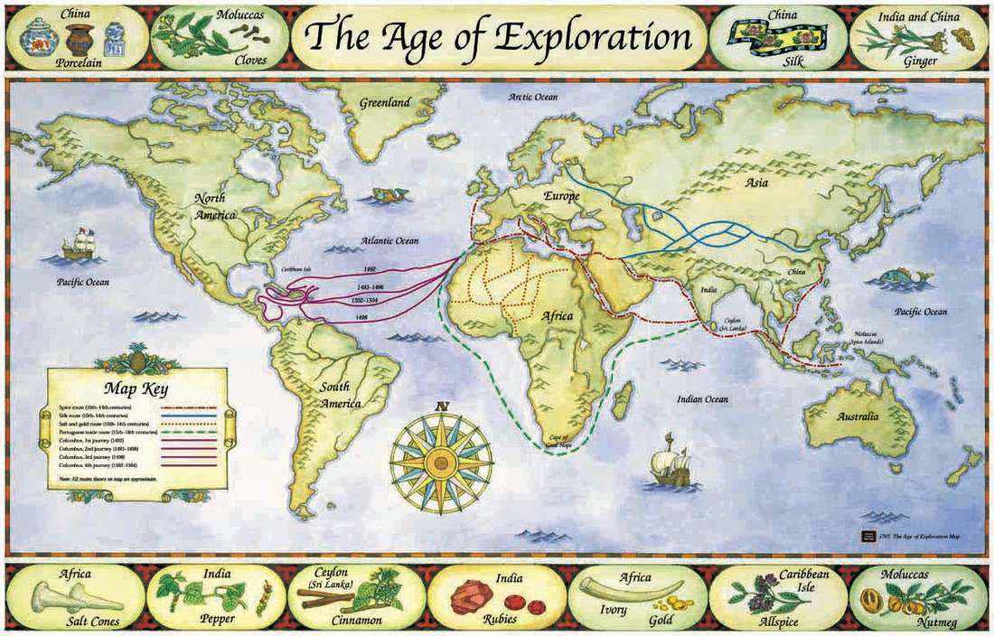 European Exploration Map