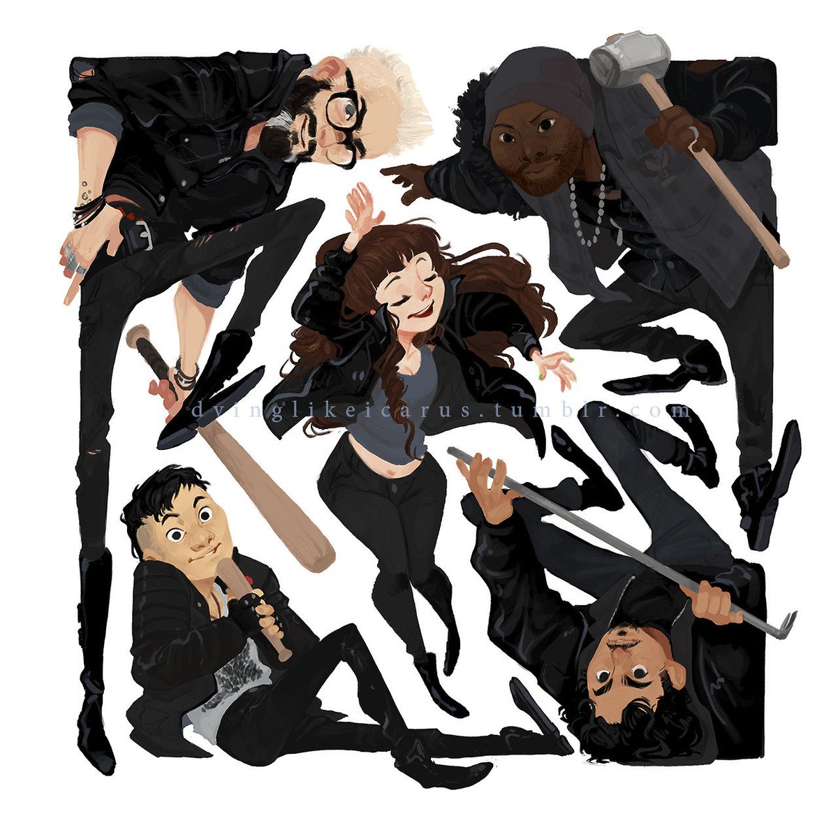 「Amanda and the Rowdy 3 + sketch 」|13 ⭕のイラスト