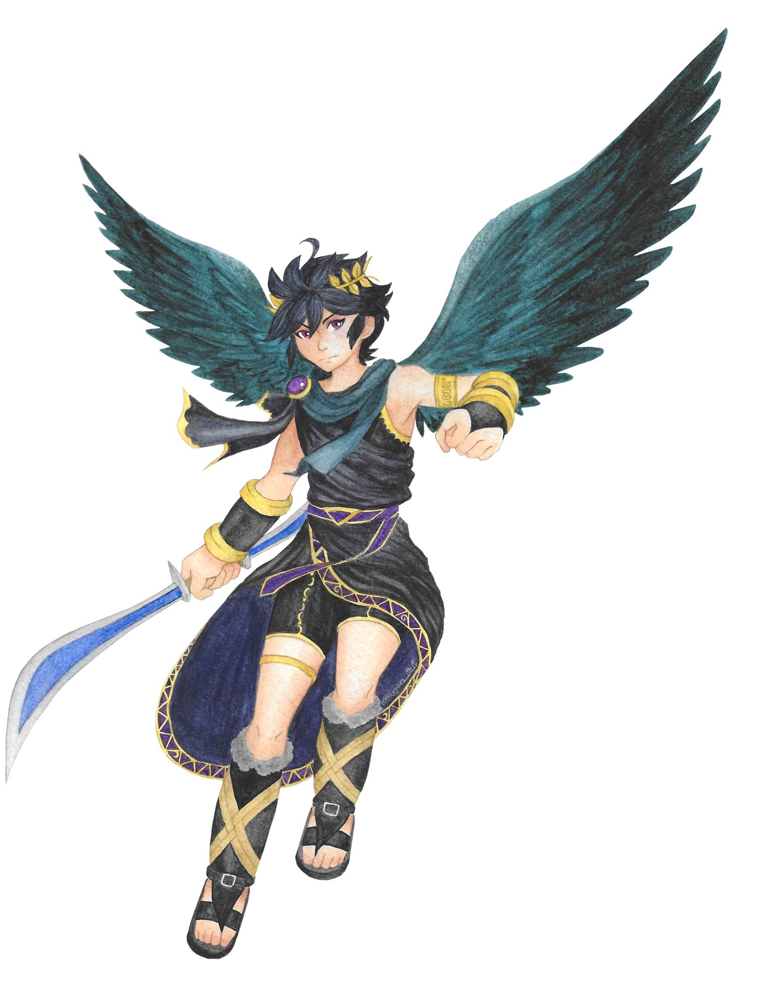 Kid Icarus Pit Drawing
