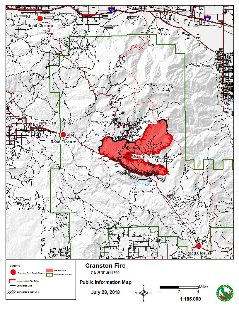 Wildfire - Cranston Fire off Hwy 74 between Hemet and Mtn. Center