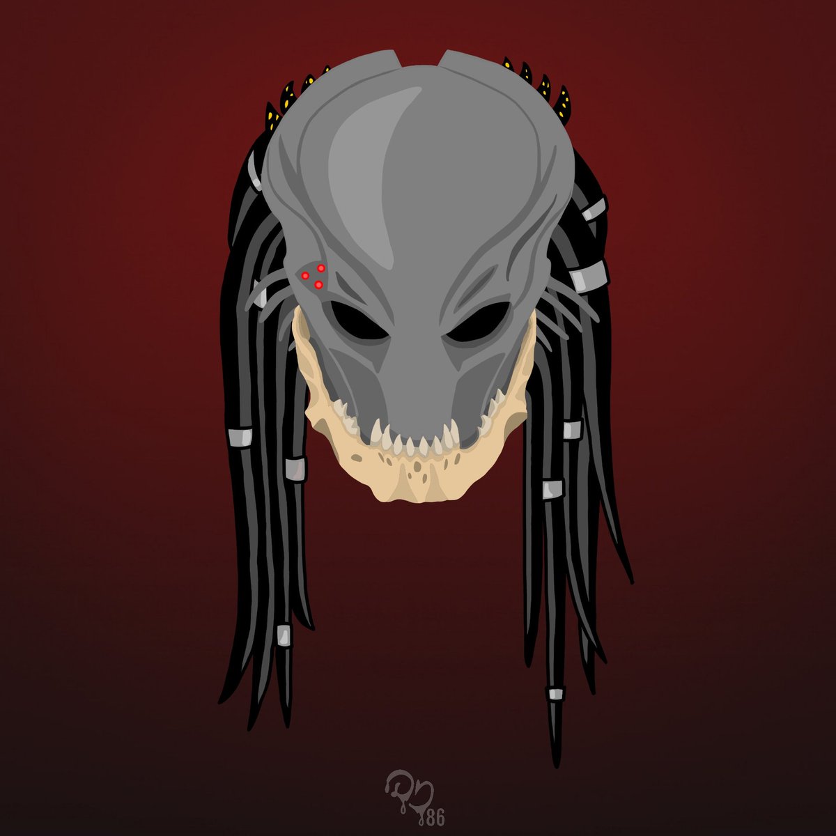 Predator Mask Drawing