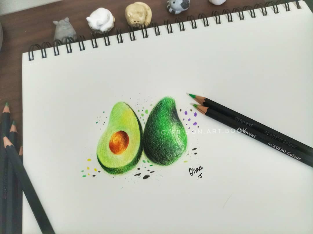 Avocado Pencil Drawing