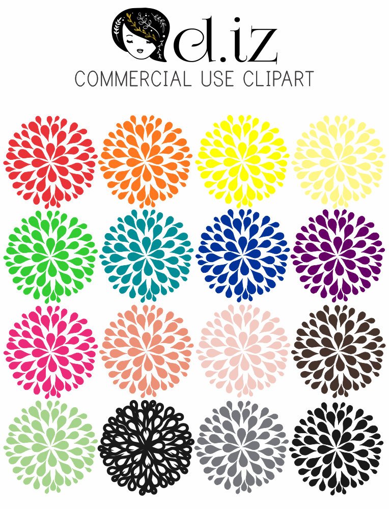 Dahlia Flower Clip Art
