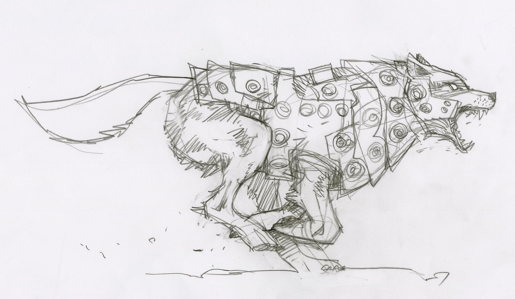 Steampunk Wolf Drawings