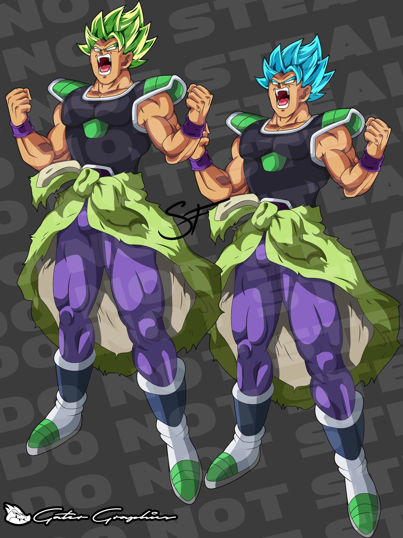 Super Saiyan Broly Blue Hair