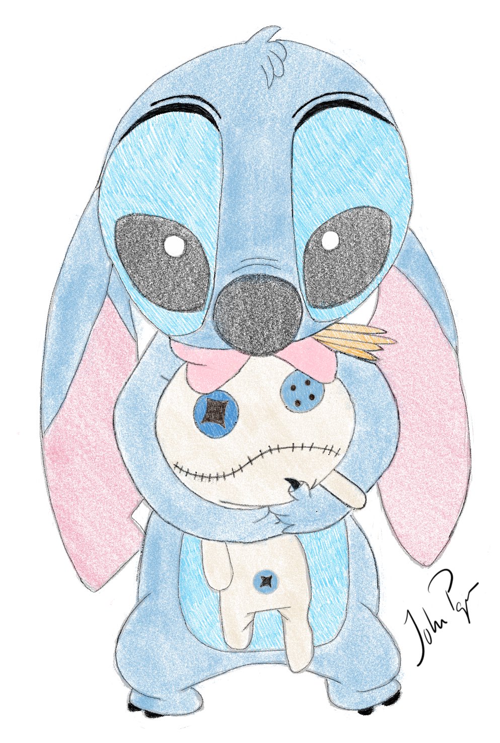 Cute Drawings Of Stitch And His Girlfriend