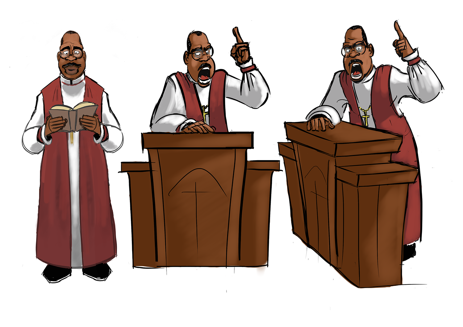 Black Pastor Preaching