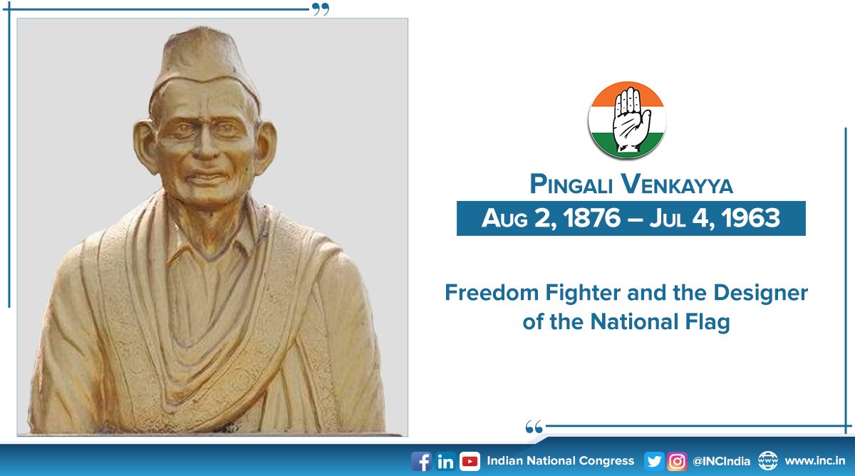We remember Indian freedom fighter, Pingali Venkayya, on his birth ...