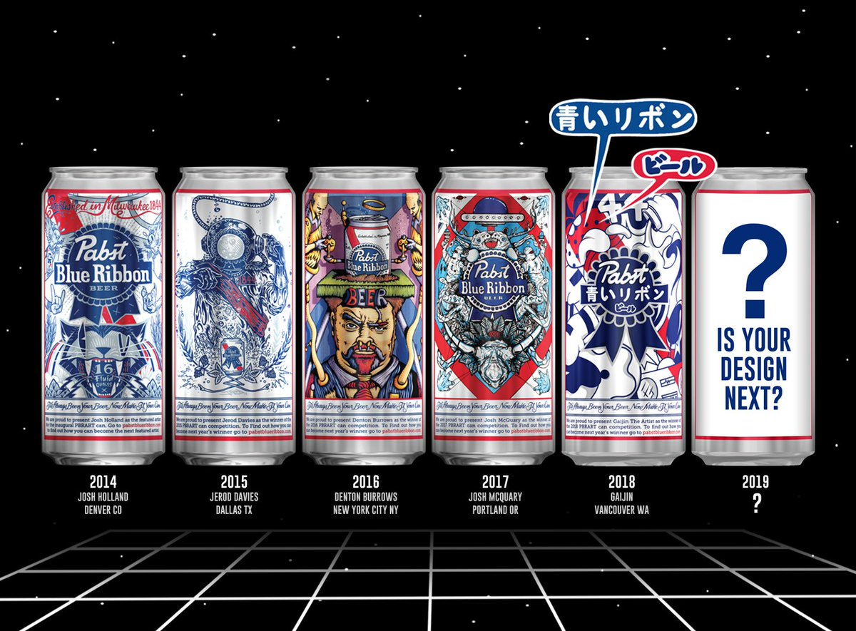 Pabst Blue Ribbon Can Art