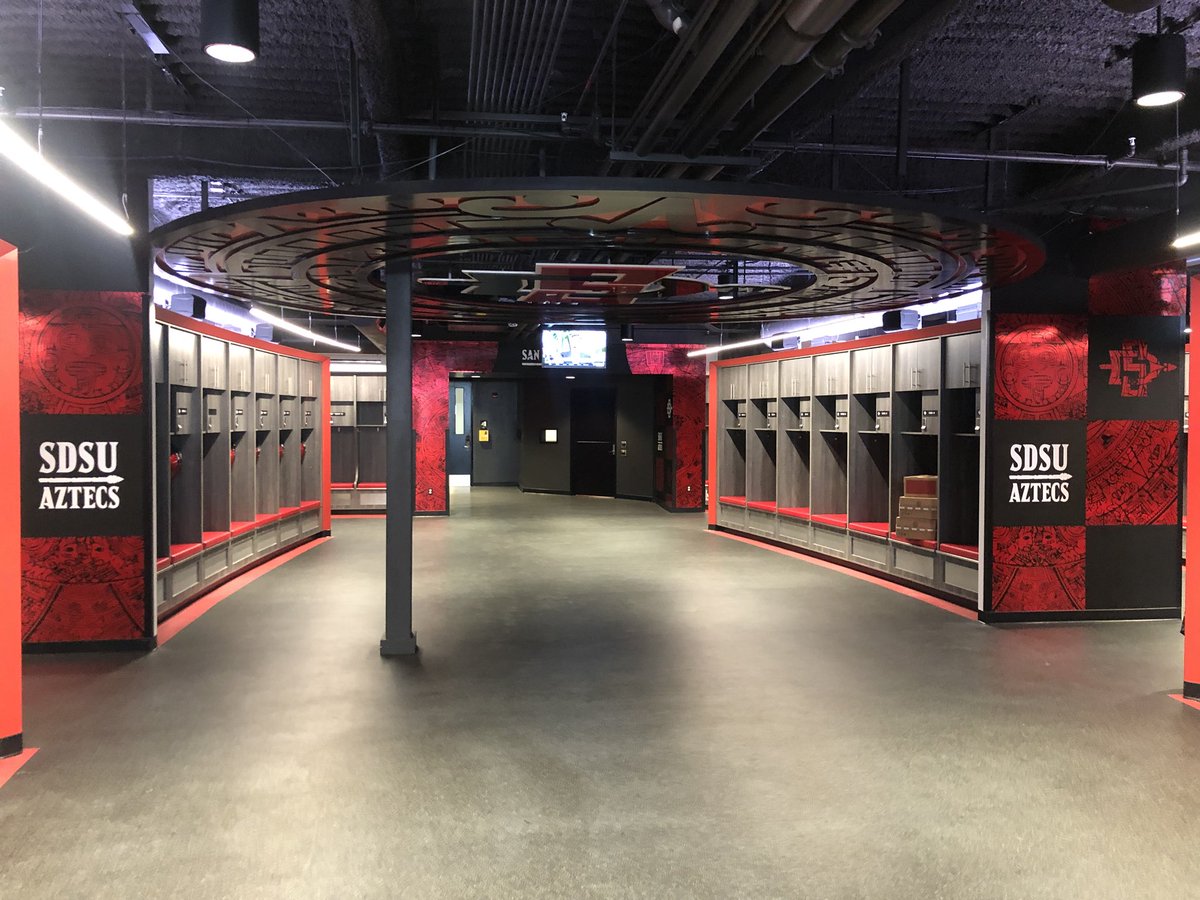 San Diego State's newly renovated locker room : r/CFB