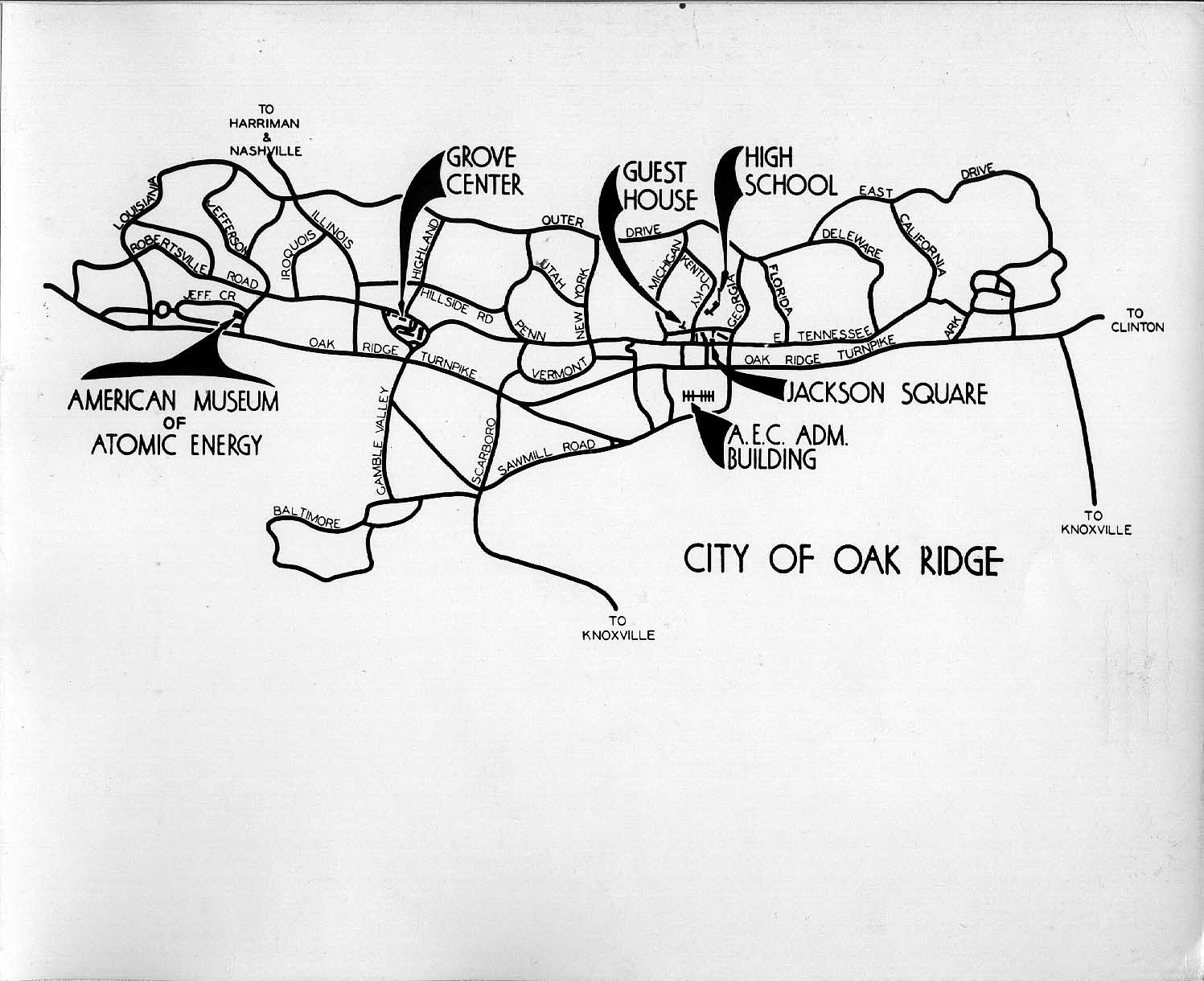 Oak Ridge Tenn Map