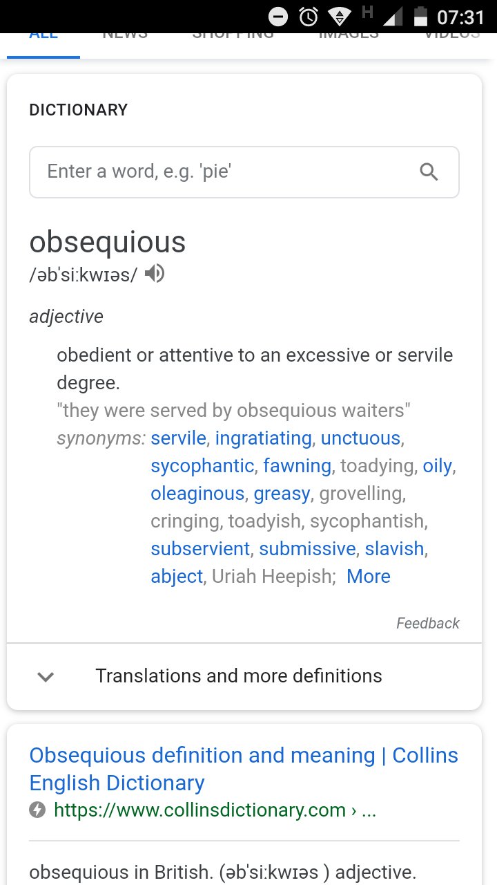 Obsequious Waiter