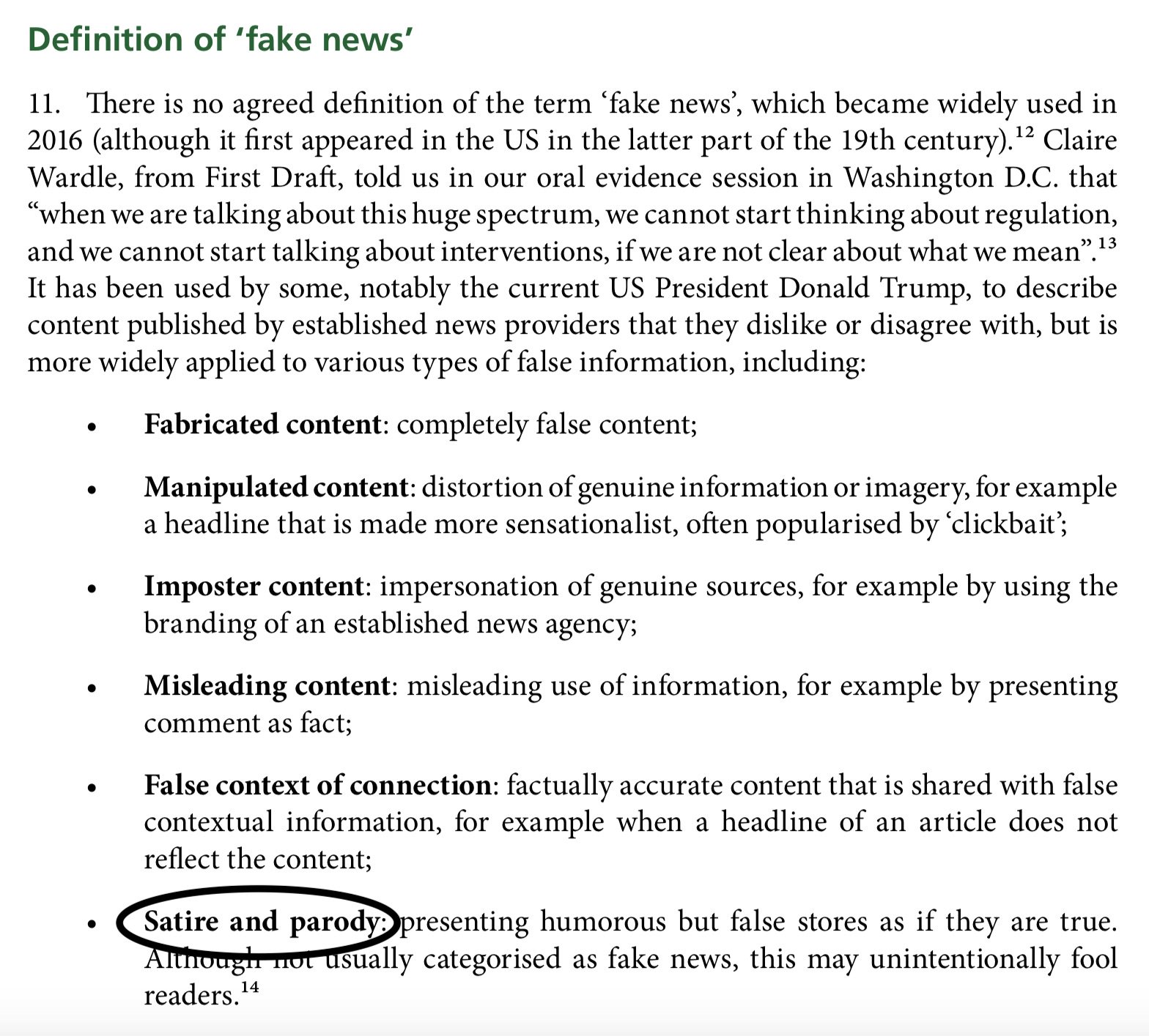 Andrew Doyle on Twitter: "Satire and parody is officially "fake news ...