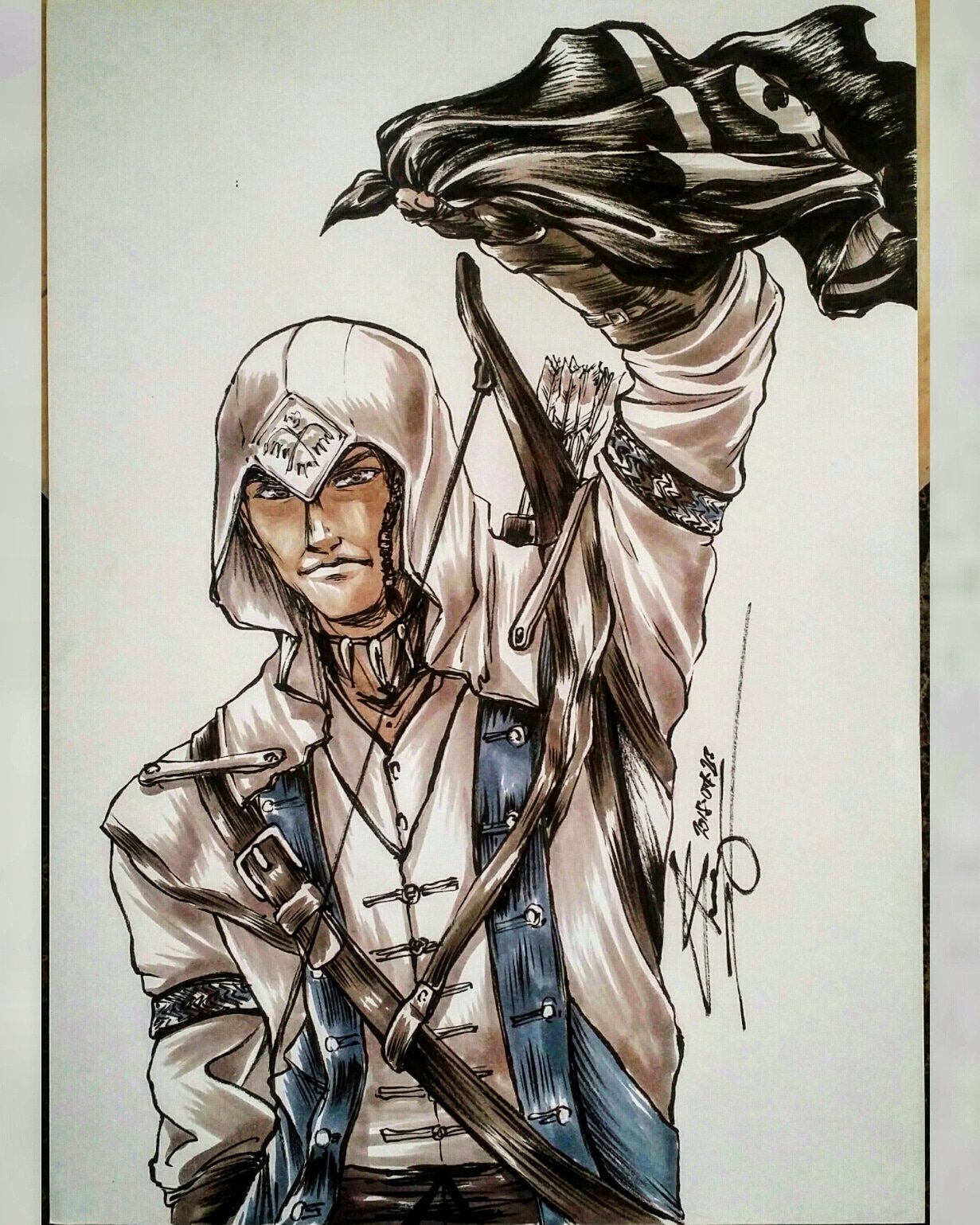 Assassins Creed Connor Drawing