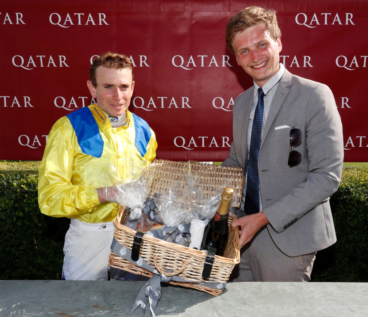 Ryan Moore is awarded his prize for being Racing UK top jockey at the ...