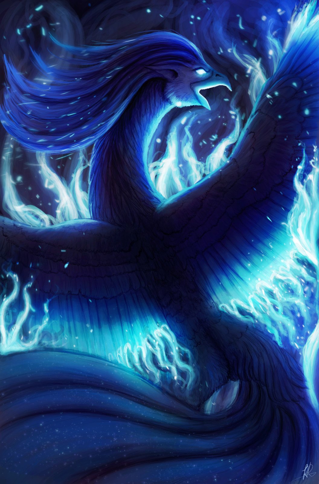 Blue Fire Phoenix