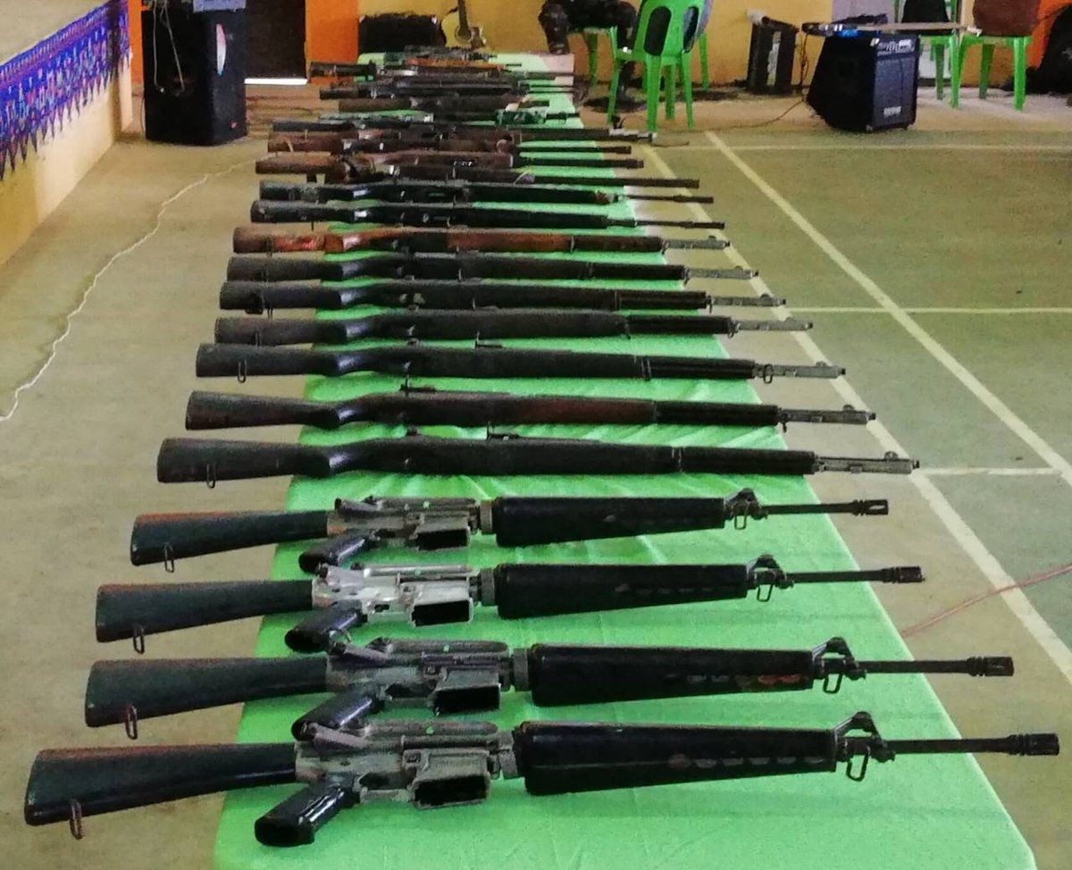 Thirty assorted loose firearms were turned-over by the local government ...