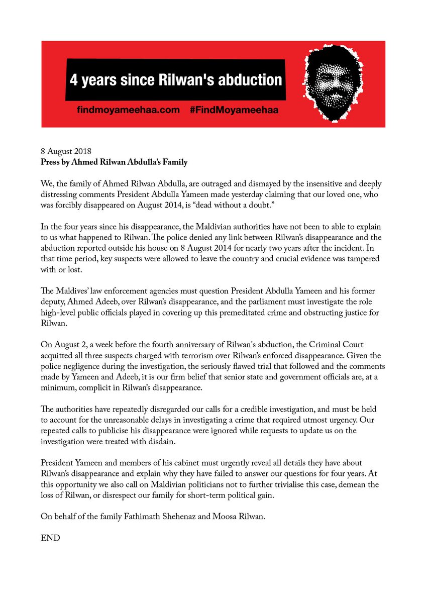 Police clear path for Rilwan protest march - Maldives Independent