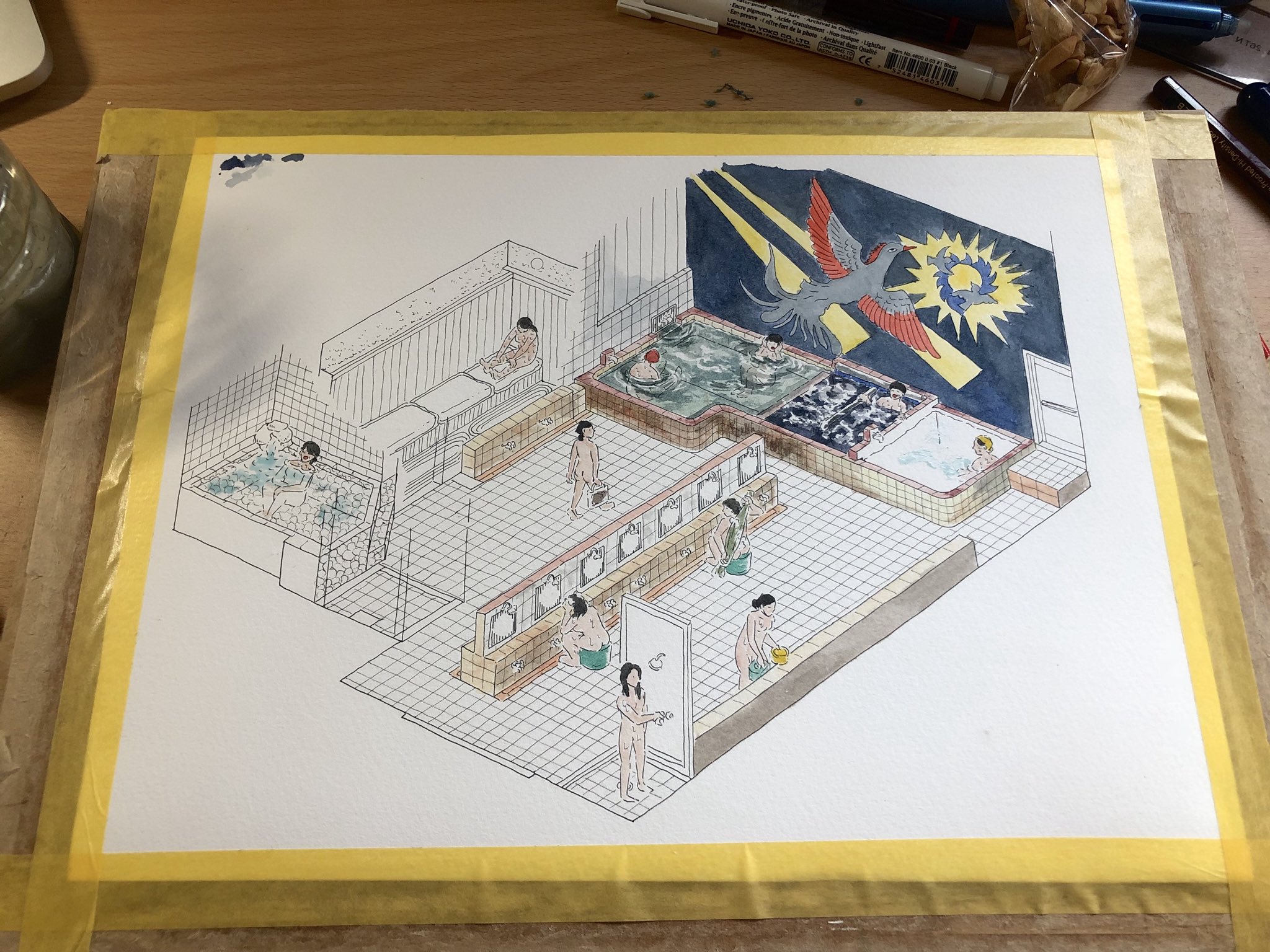 enya honami (塩谷歩波) on Twitter: "銭湯図解は来年1月頃に中央公論新社より書籍で出版予定です！現在は書籍化に向けて関西に滞在して取材&原稿作業中です、よろしくお願い ...