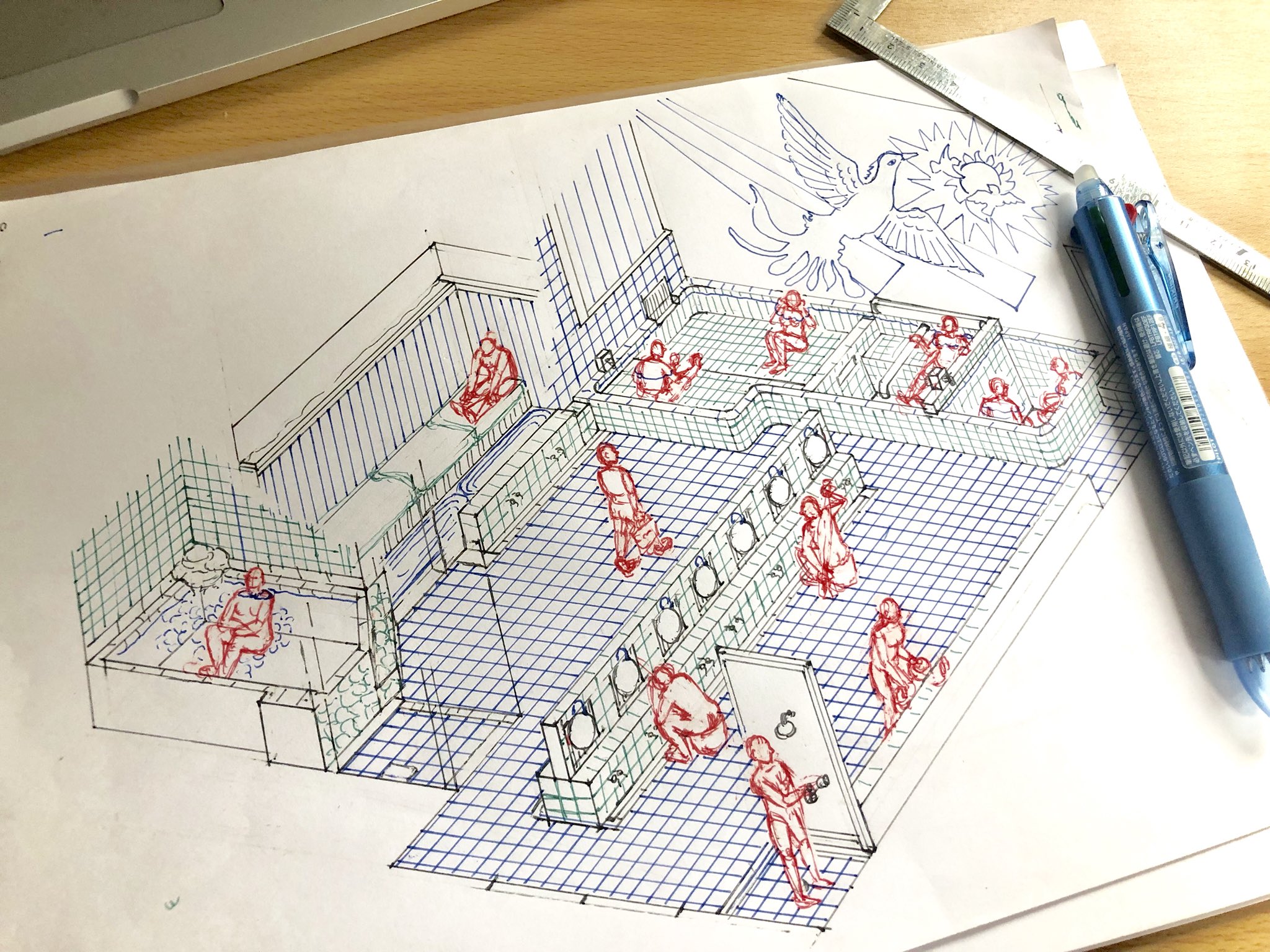 enya honami (塩谷歩波) on Twitter: "銭湯図解は来年1月頃に中央公論新社より書籍で出版予定です！現在は書籍化に向けて関西に滞在して取材&原稿作業中です、よろしくお願い ...