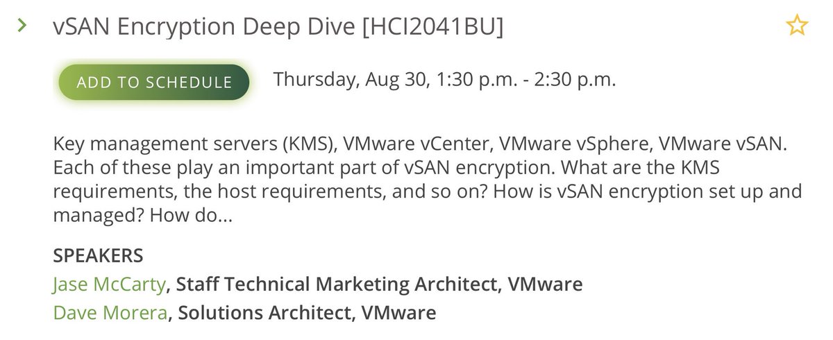 Dave Morera 🦈 on Twitter: "Pumped to present on #vSAN encryption deep dive with @jasemccarty at ...