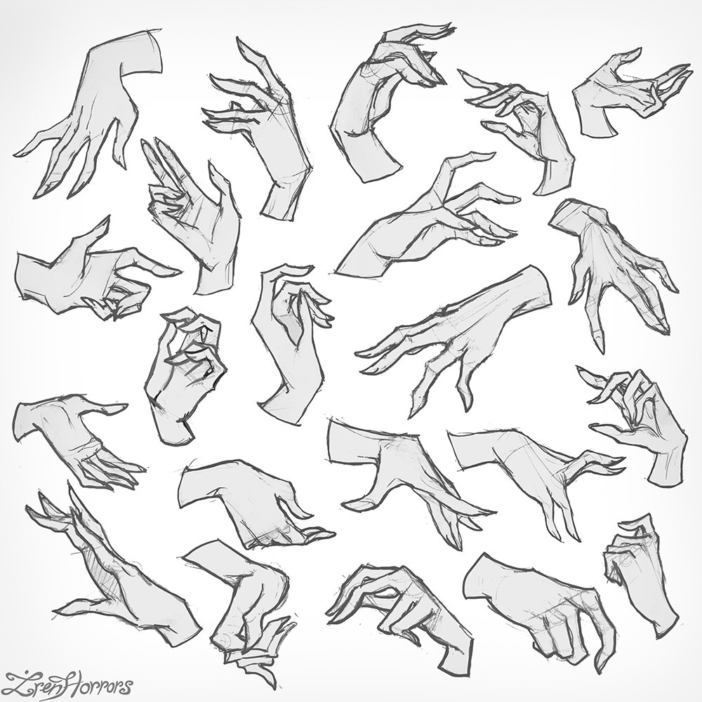 Left Hand Reference Drawing