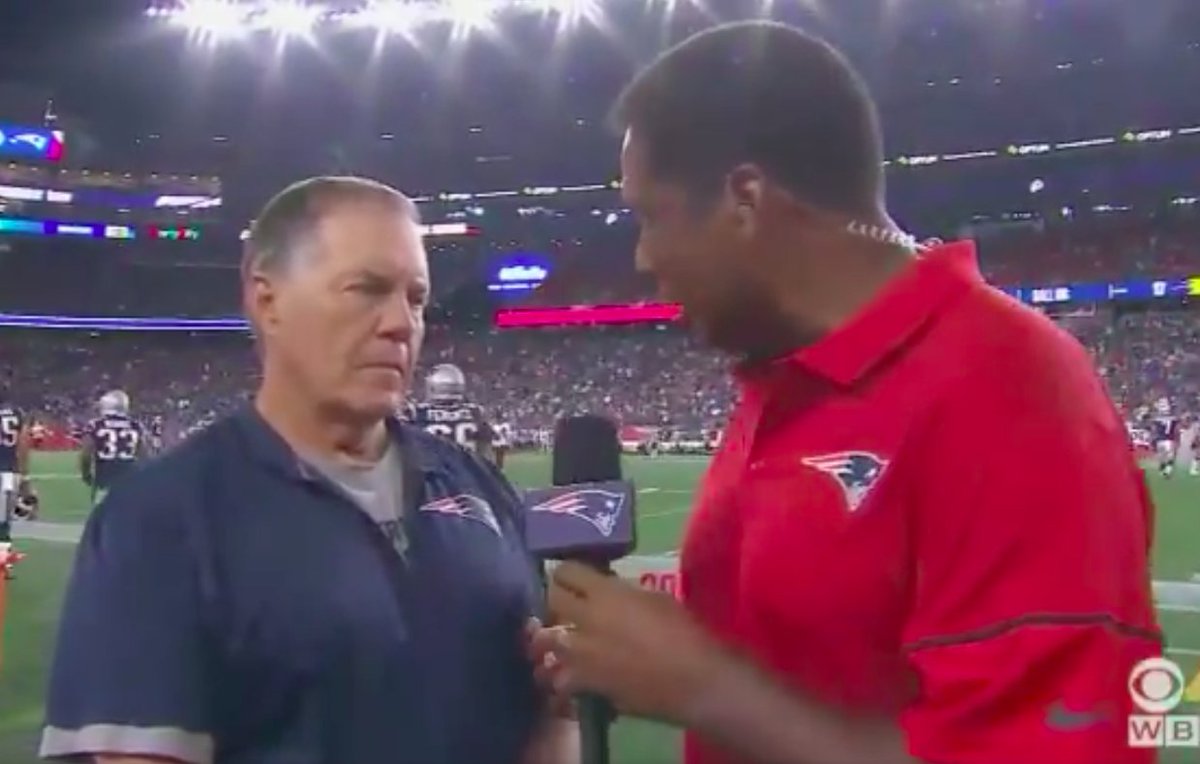 Bill Belichick’s Halftime Interviews Are In Mid-Season Form
