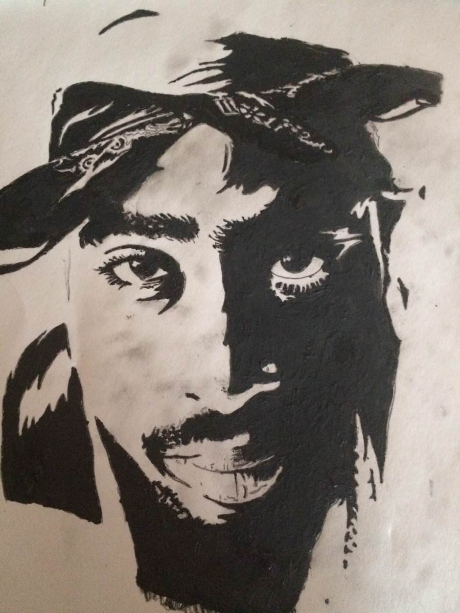 2pac Stencil