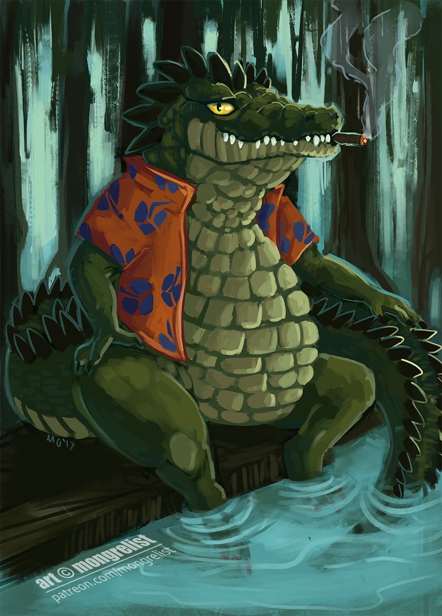 Anthropomorphic Alligator