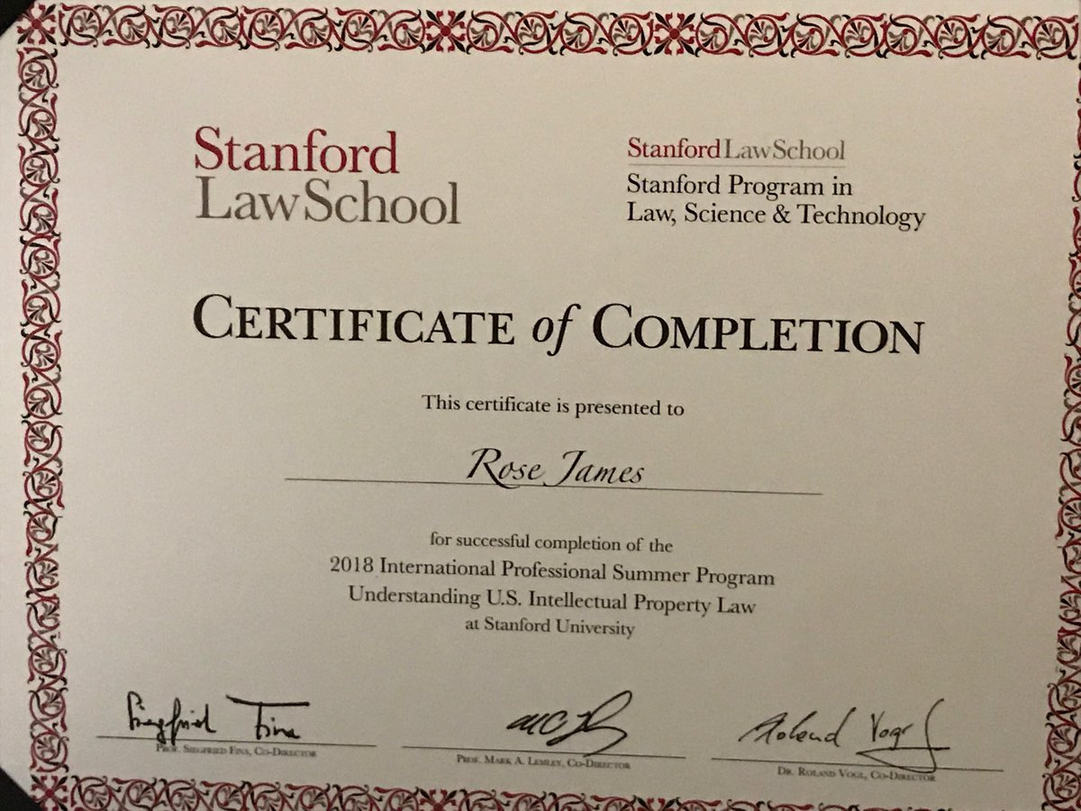 Stanford Law Diploma