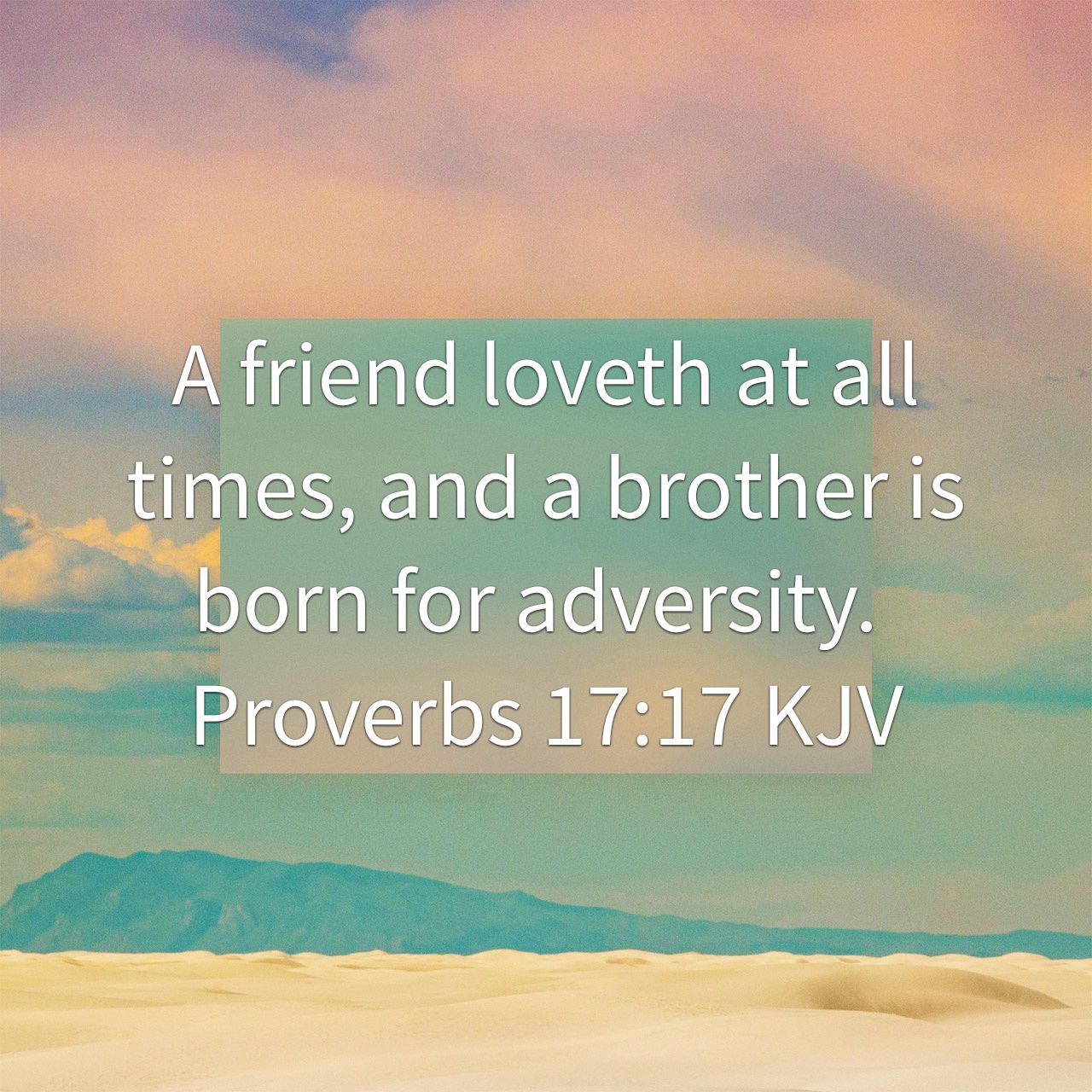 Proverbs 17:17 Kjv