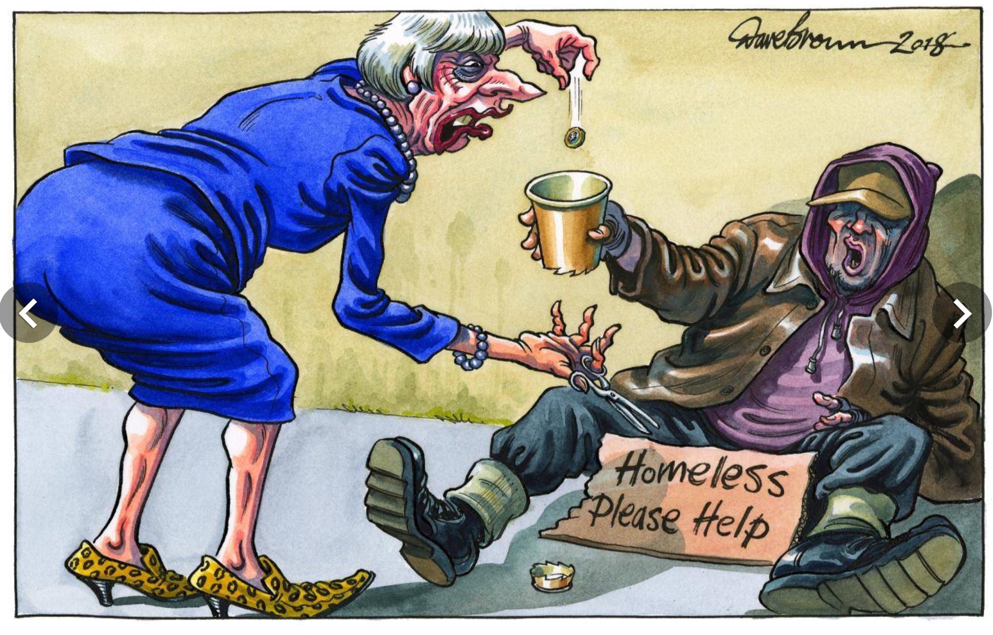 Homeless Political Cartoon